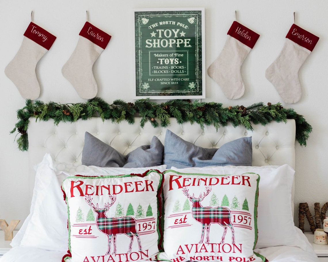 Santa's Toy Shop Printable Christmas Sign Printable | Etsy