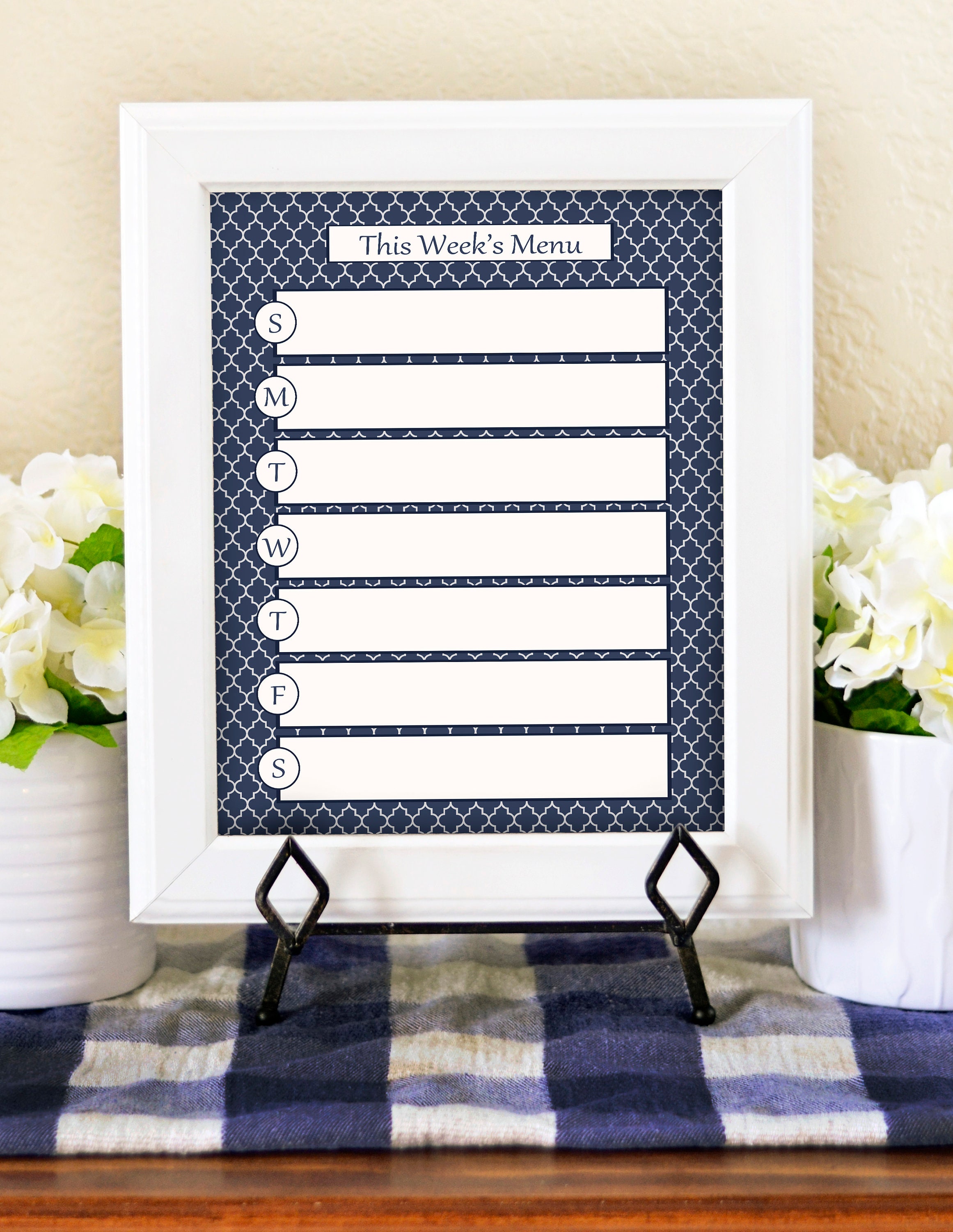 Simple Navy Calendar - Navy Menu Planner - Weekly Planner - Monthly ...