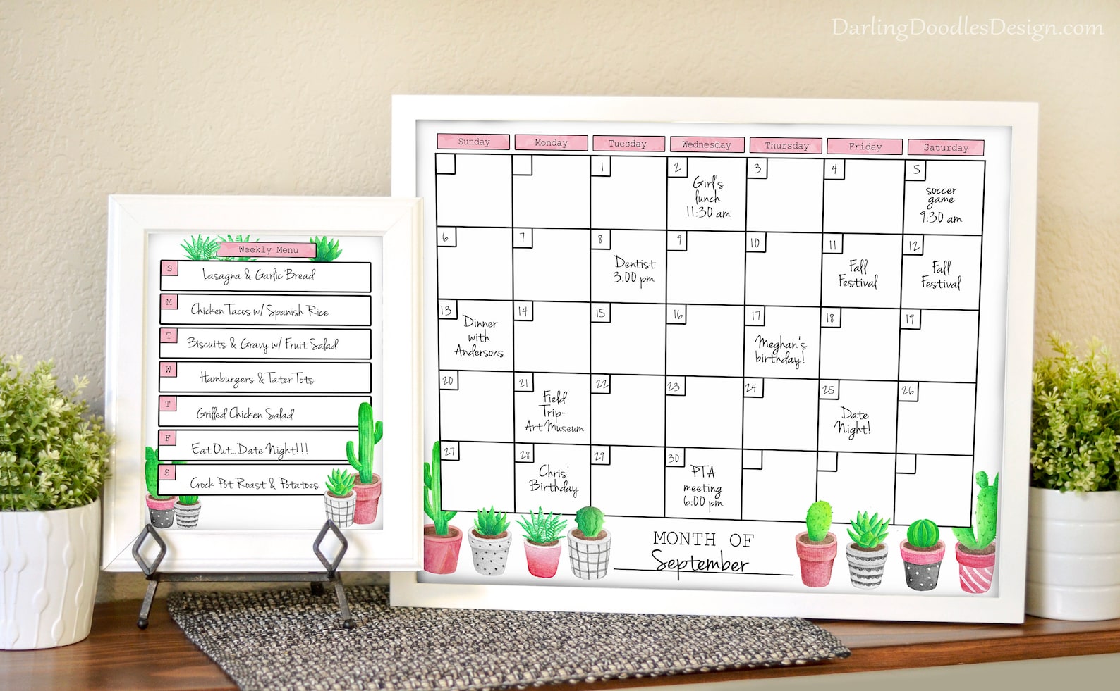 Printable Succulent Cactus Calendar Printable Succulent - Etsy