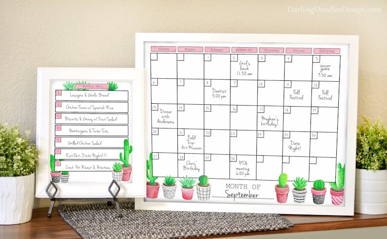 Printable Succulent Cactus Calendar Printable Succulent - Etsy