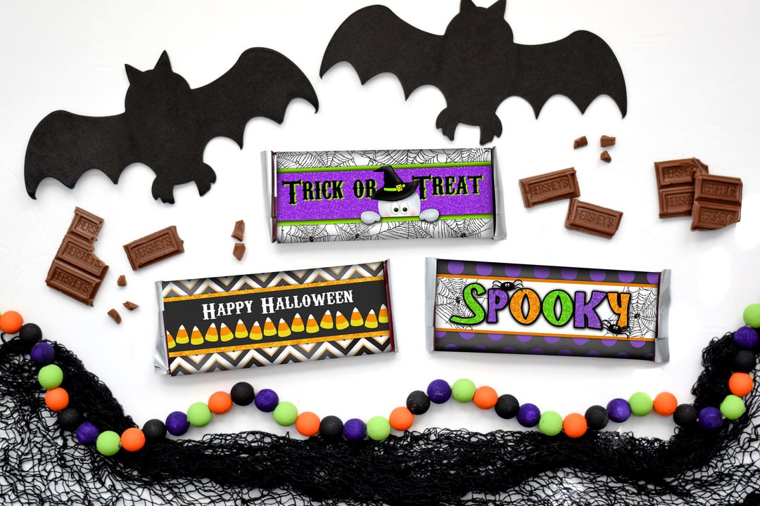 Halloween Candy Bar Wrappers - Halloween Treats - Halloween Party ...