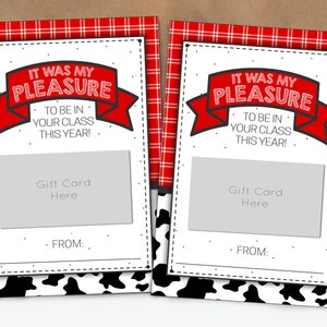 End of the Year Teacher Gift - Teacher Gift Card Holder - Printable ...