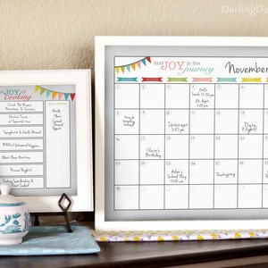 Calendar Printable - Menu Planner Printable - Monthly Calendar - Weekly ...