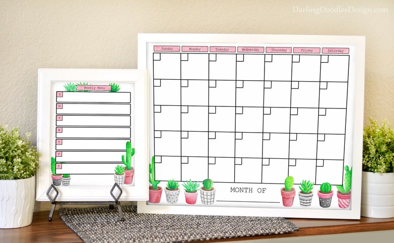 Printable Succulent Cactus Calendar Printable Succulent - Etsy