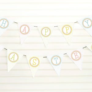 Easter Garland - Bunny Bunting - Easter Pennant Banner - Easter Bunting ...