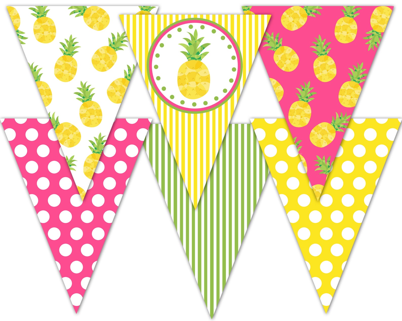 Pineapple Banner Pineapple Party Decor Printable Pineapple - Etsy