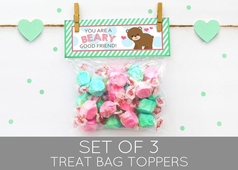 Valentine's Day Treat Bag Toppers - Printable Valentines for Kids ...