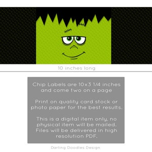 Halloween Party Favor - Halloween Treat Tag - Halloween Chip Label ...