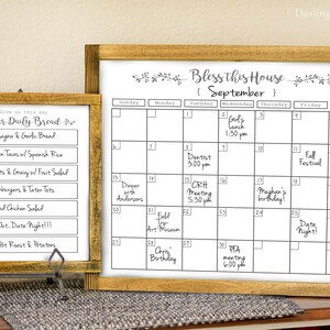 Printable Farmhouse Monthly Calendar - Printable Farmhouse Weekly Menu ...
