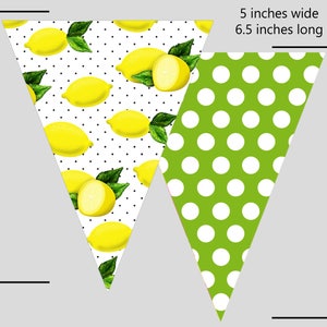 Lemon Pennant Banner - Lemonade Garland - Lemon Bunting - Summer Banner ...