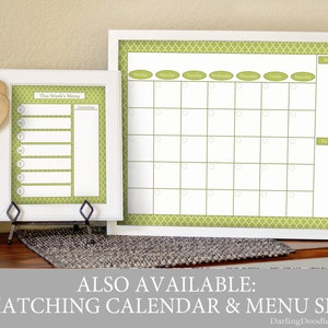 Family Calendar - Monthly Calendar - Printable Wall Calendar - Sage ...