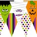 Monster Pennant Banner - Halloween Banner - Halloween Bunting ...