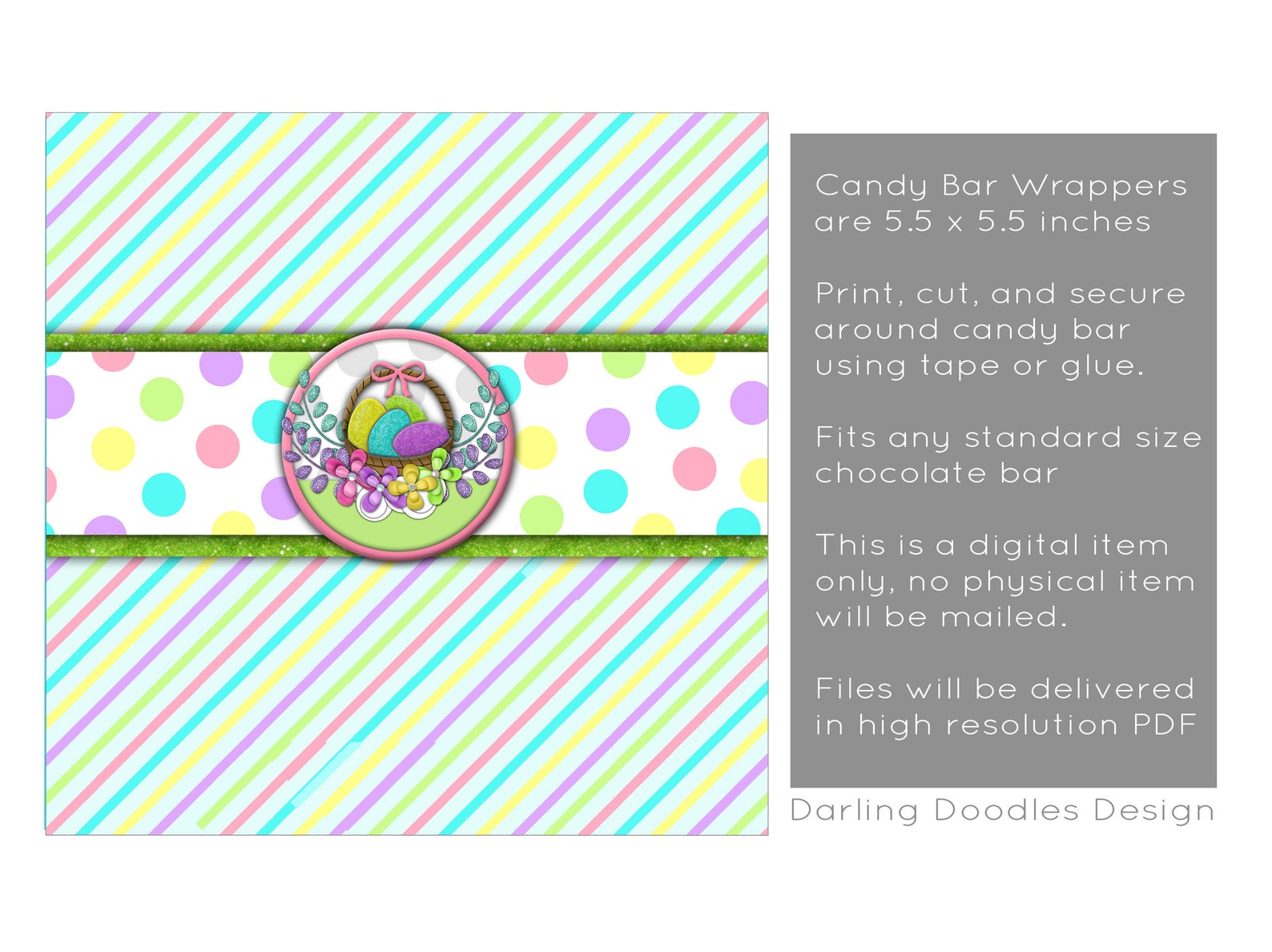 Easter Candy Bar Wrappers – Printable Party Favors (PDF) - Etsy