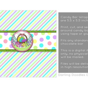 Easter Candy Bar Wrappers - Easter Party Favors - Easter Chocolate ...