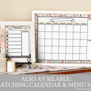 Floral Monthly Calendar - Watercolor Flower Calendar - Monthly ...