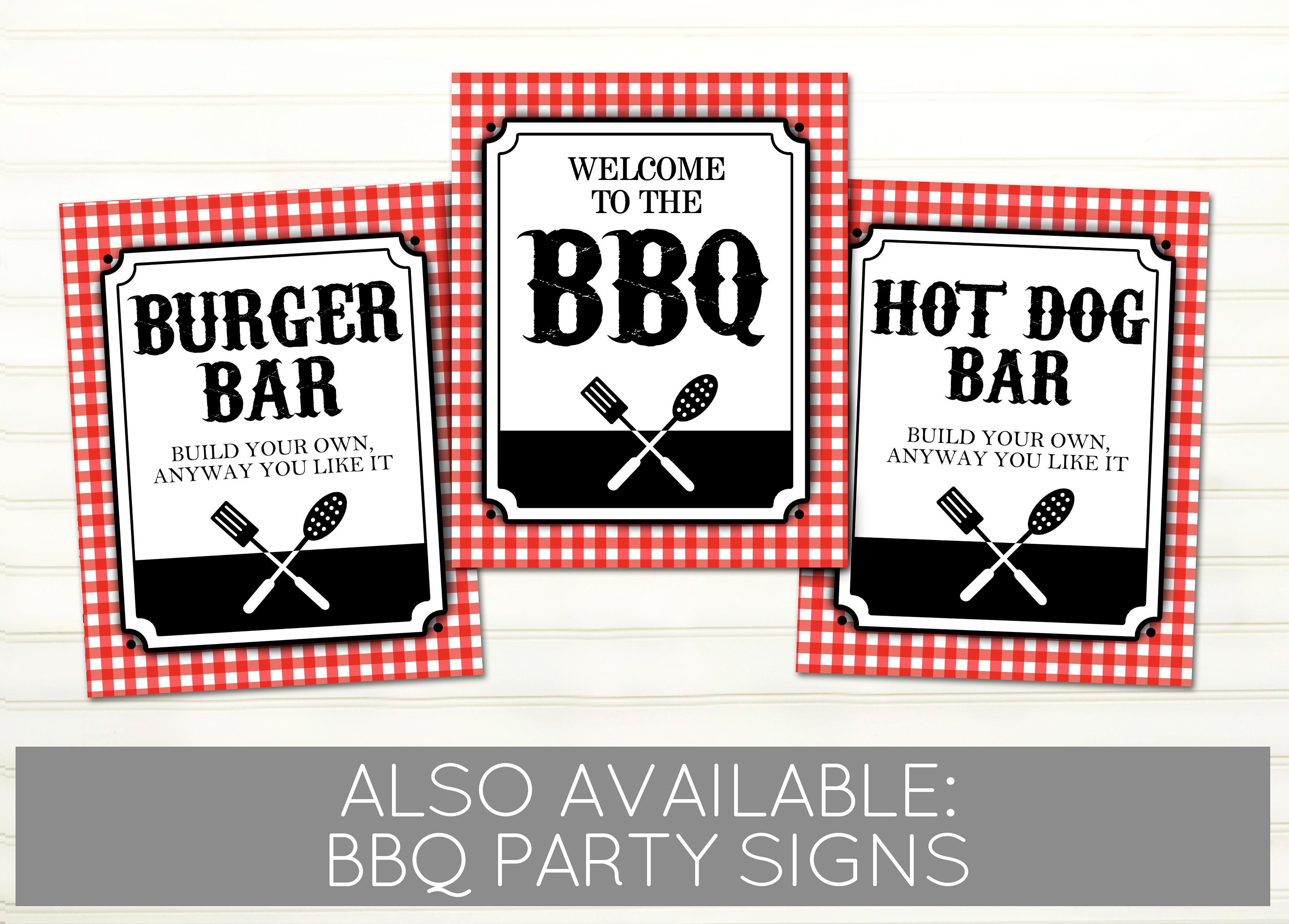 BBQ Banner - Barbecue Party Decoration - Backyard BBQ - Birthday ...