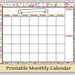 Floral Monthly Calendar - Watercolor Flower Calendar - Monthly ...