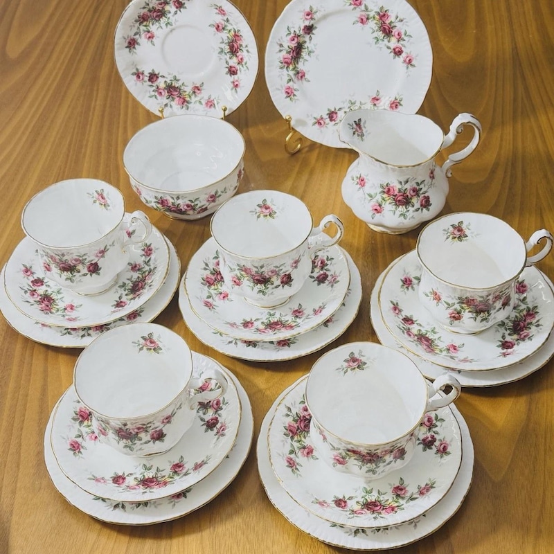 Bone China Tea Set - Etsy UK