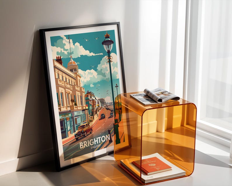 Brighton Print, Brighton Poster, England Wall Art Print, Brighton Lover ...