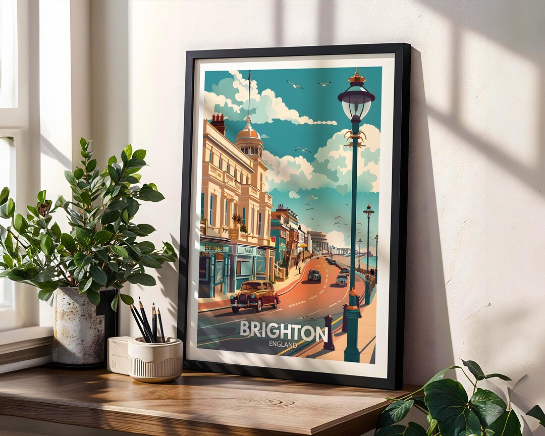 Brighton Print, Brighton Poster, England Wall Art Print, Brighton Lover ...