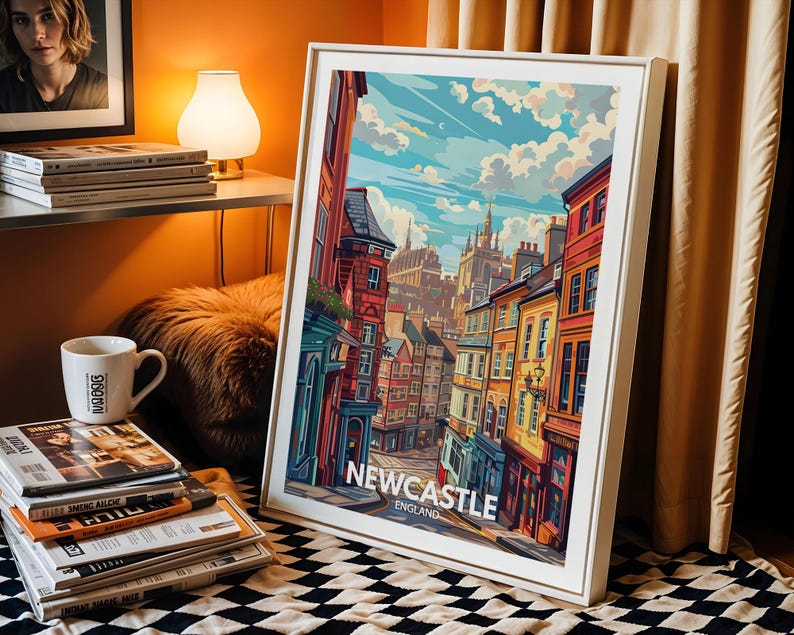 Newcastle Print, Newcastle Poster, England Wall Art Print, Newcastle ...