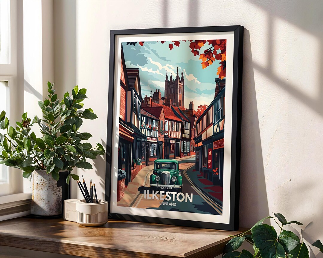 Ilkeston Print, Ilkeston Poster, England Wall Art Print, Ilkeston Lover ...