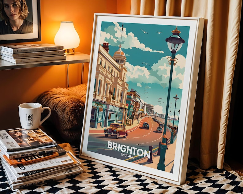 Brighton Print, Brighton Poster, England Wall Art Print, Brighton Lover ...