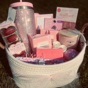 Pink Gift Basket / for Her / Pink Gifts / Punchy Beauty Package / Women ...