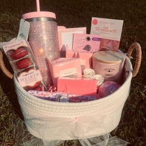 Pink Gift Basket / for Her / Pink Gifts / Punchy Beauty Package / Women ...