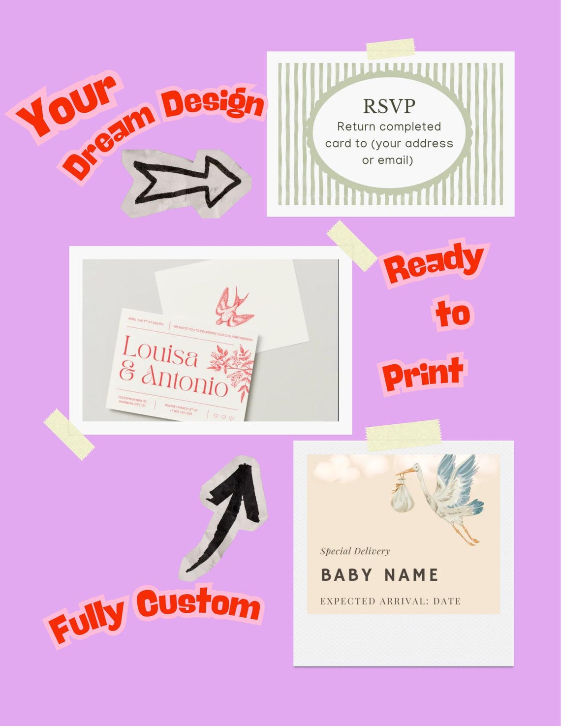 Custom Invitation Template for Wedding, Engagement, Baby, and More! - Etsy