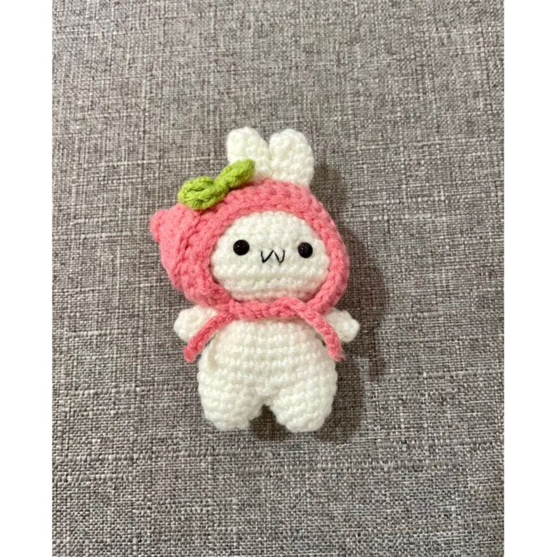Cute Bunny Keychain Bunny Plushie Rabbit Keychain Handmade Amigurumi ...