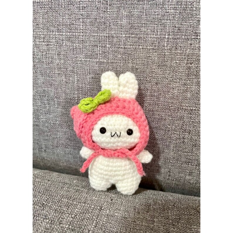 Cute Bunny Keychain Bunny Plushie Rabbit Keychain Handmade Amigurumi ...