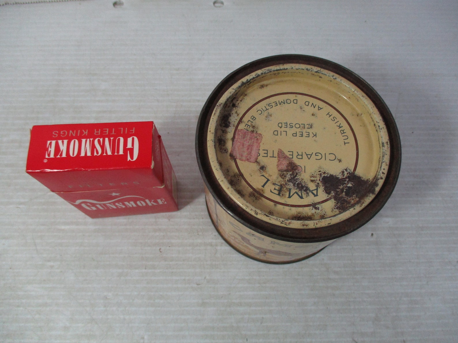 Vintage CAMEL 100's Cigarettes Metal Round Tin Container - Etsy