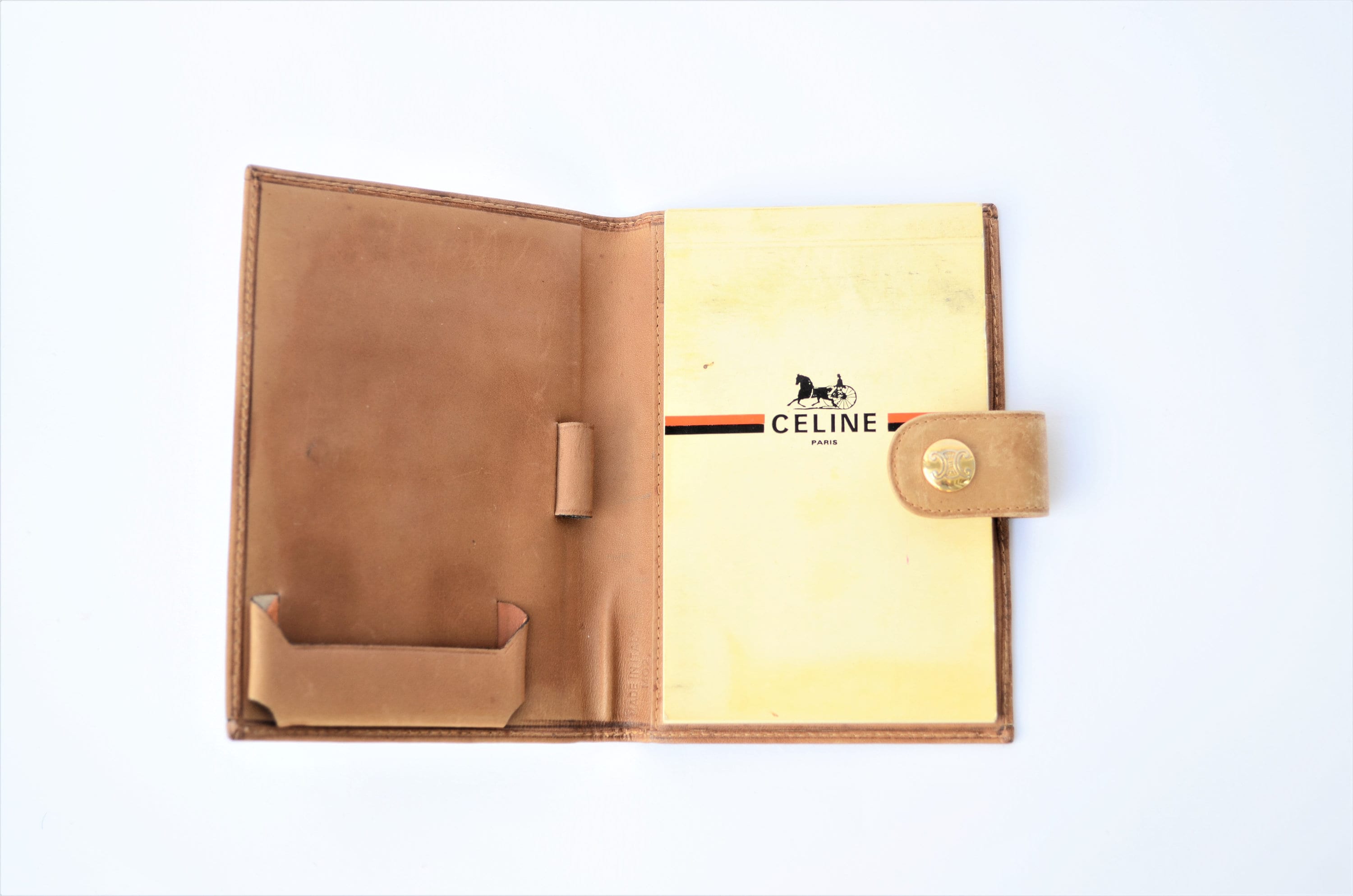 CELINE Vintage Leather Notebook Monogram Logo - Etsy