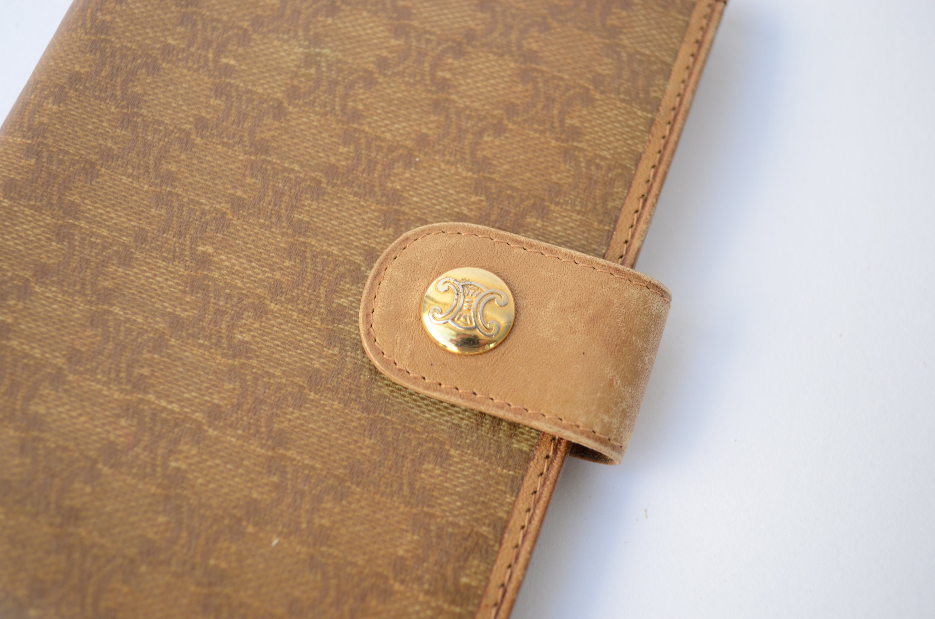CELINE Vintage Leather Notebook Monogram Logo - Etsy
