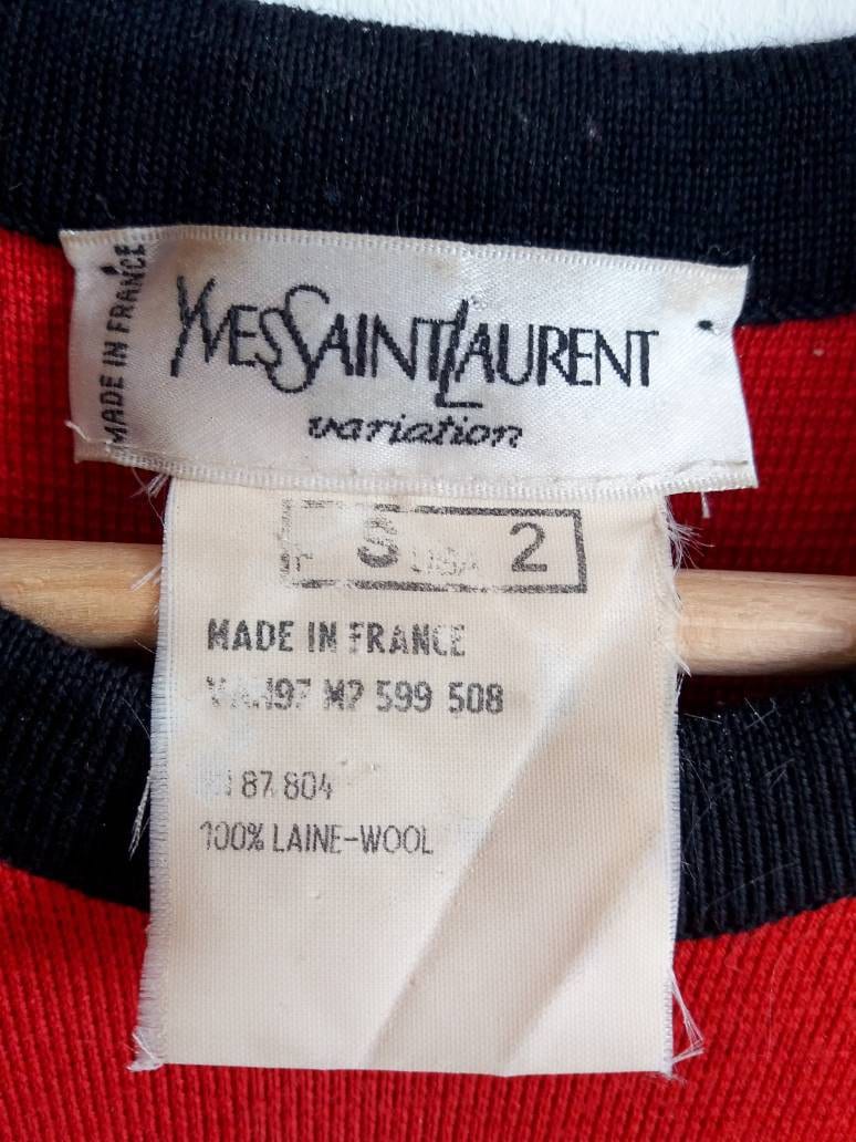 YSL vintage Yves Saint Laurent 60s style red wool dress | Etsy