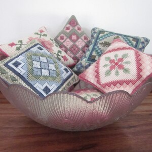 2 Canvas Work Embroidery Patterns for Pincushions, Digital Embroidery ...