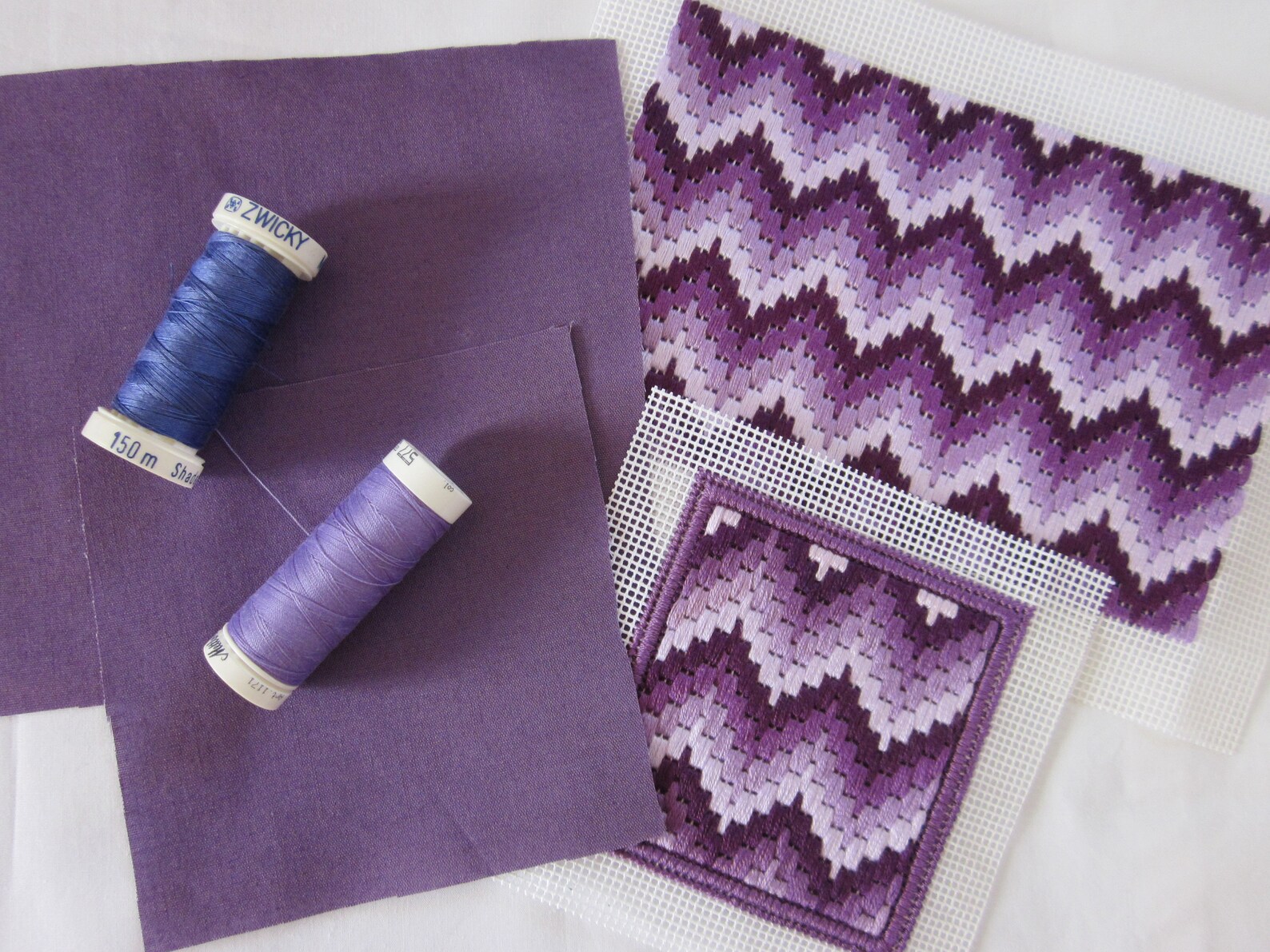 Bargello Canvas Work Pincushion Pattern, Heliotrope 'cherry Pie ...