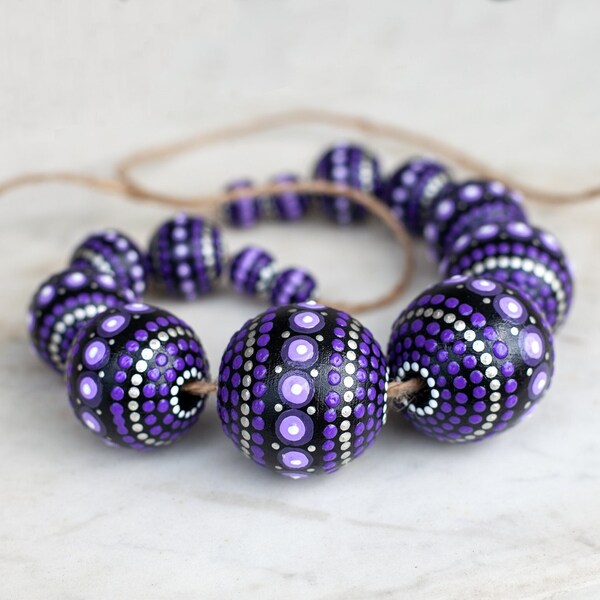 Hand Painted Beads - Etsy