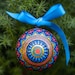 Christmas Baubles, Blue Christmas Ornaments, Hand Painted Decorations ...