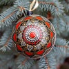 Christmas Baubles, Blue Christmas Ornaments, Hand Painted Decorations ...