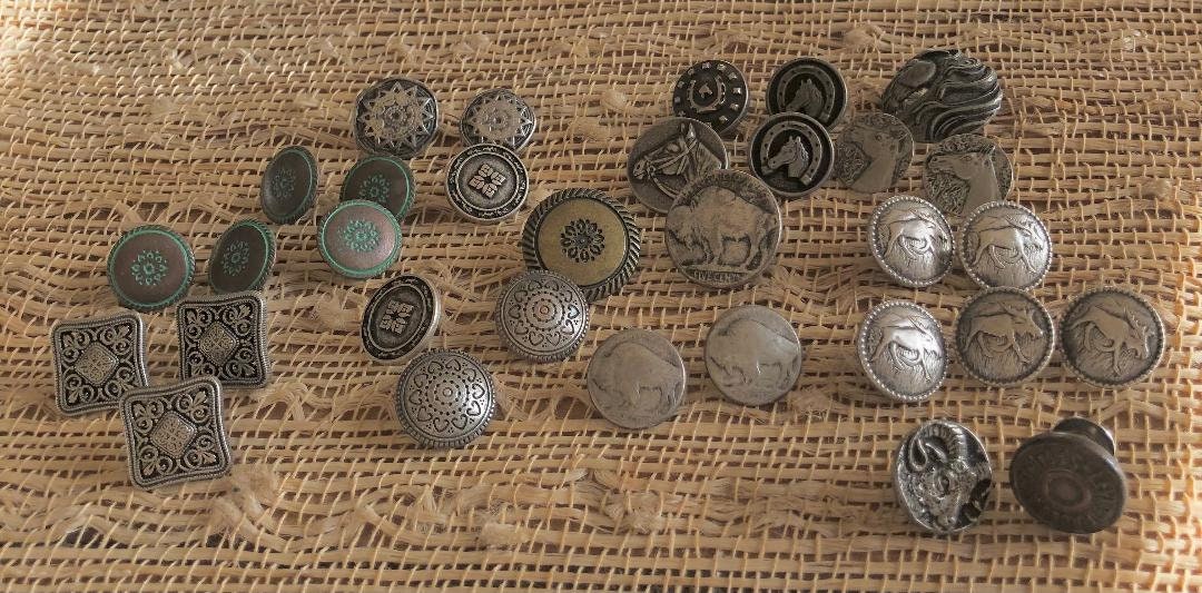 Silver Shank Buttons - Shank Flower Buttons - Assorted Buttons - Shank ...