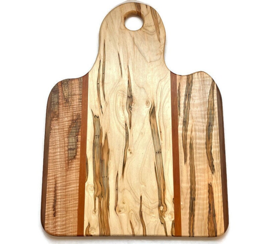 Large Multi Wood Cutting Board With Handle, Wooden Maple Chopping Board ...