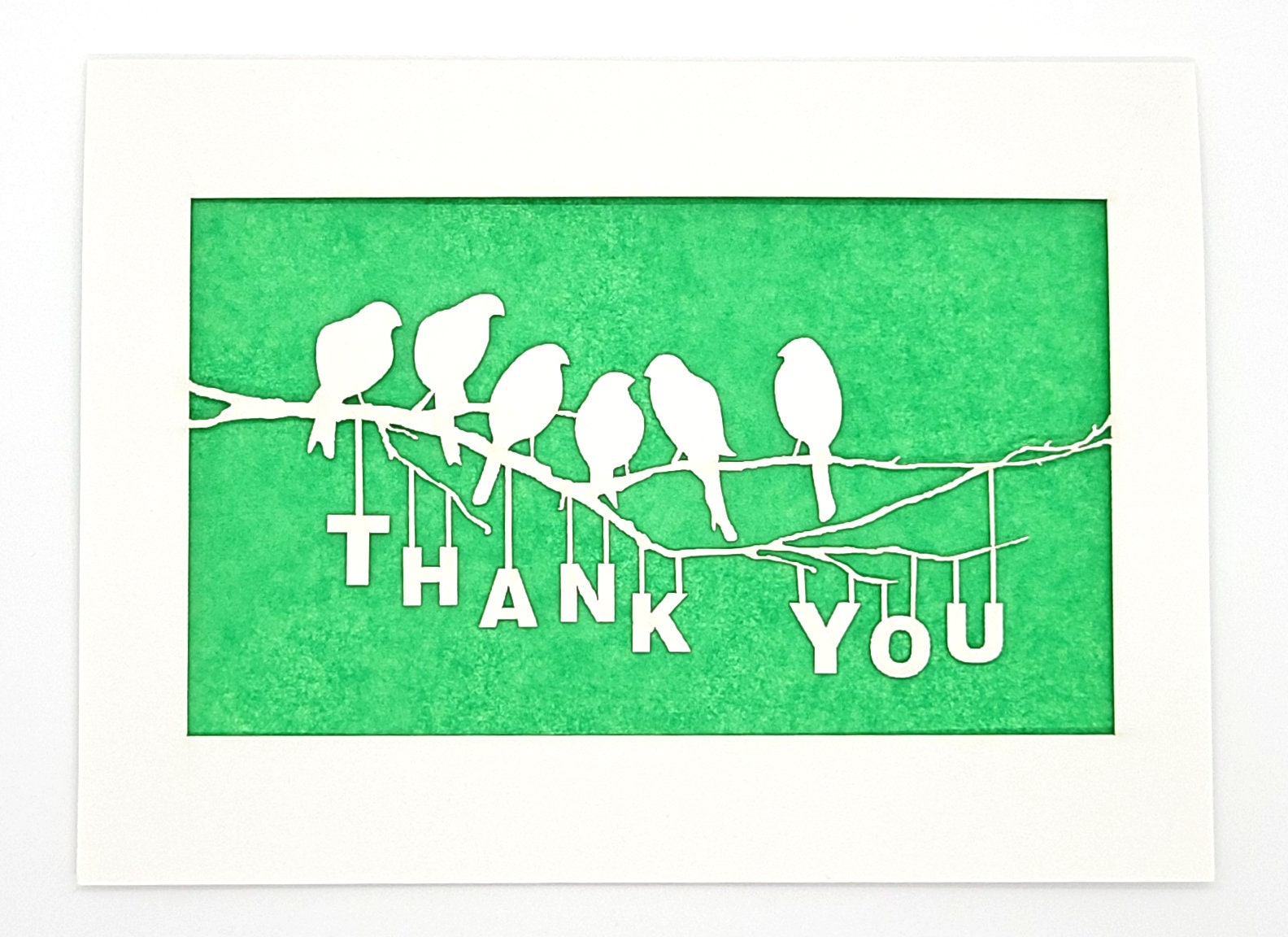Thank You From the Flock of Birds Laser Cut Greeting Card - Etsy UK