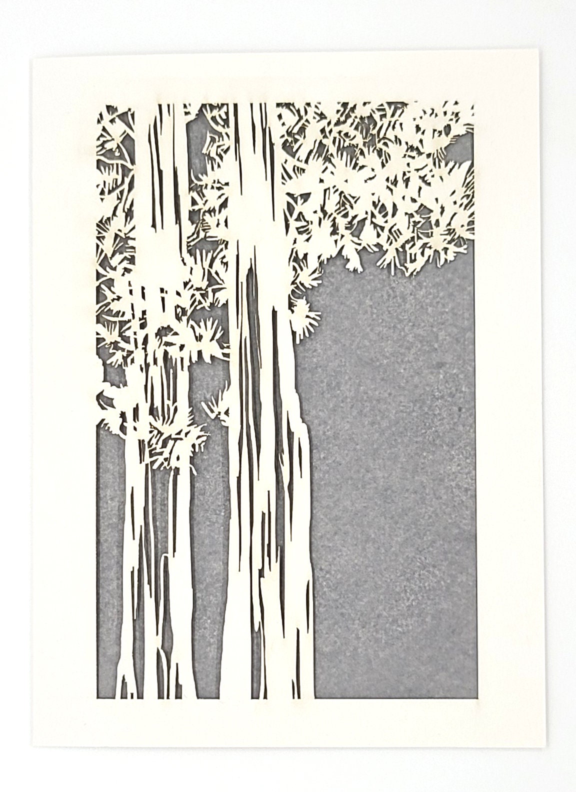 Sequoia tree the giant trees laser cut greeting card send | Etsy