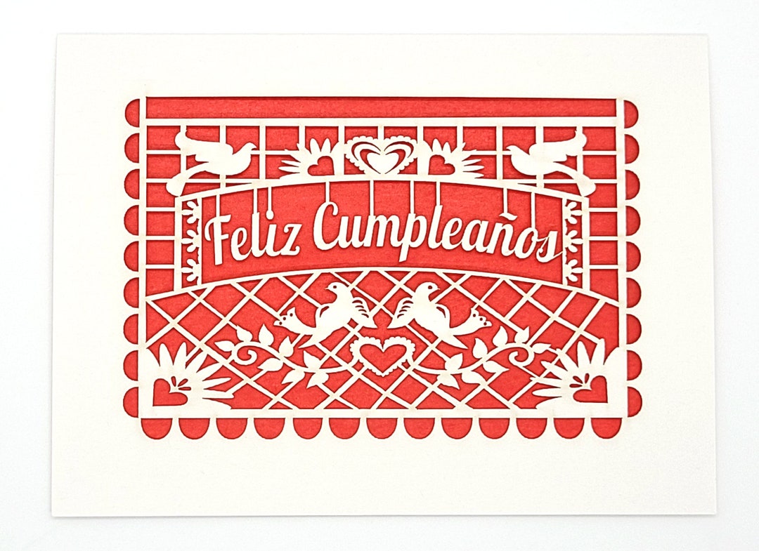 Feliz Cumpleanos in a Beautiful Style of Papel Picado Flag - Etsy