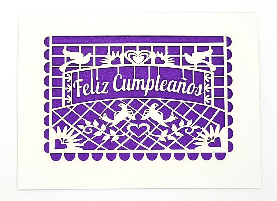 Feliz Cumpleanos in a Beautiful Style of Papel Picado Flag, Happy ...