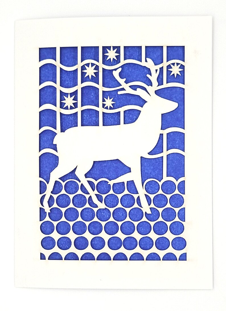 Loteria Reindeer in Spanish, Laser Cut, a Great Christmas Card, a ...