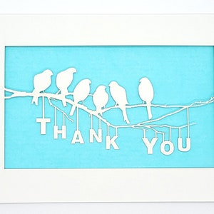 Thank You From the Flock of Birds, Laser Cut Greeting Card - Etsy UK