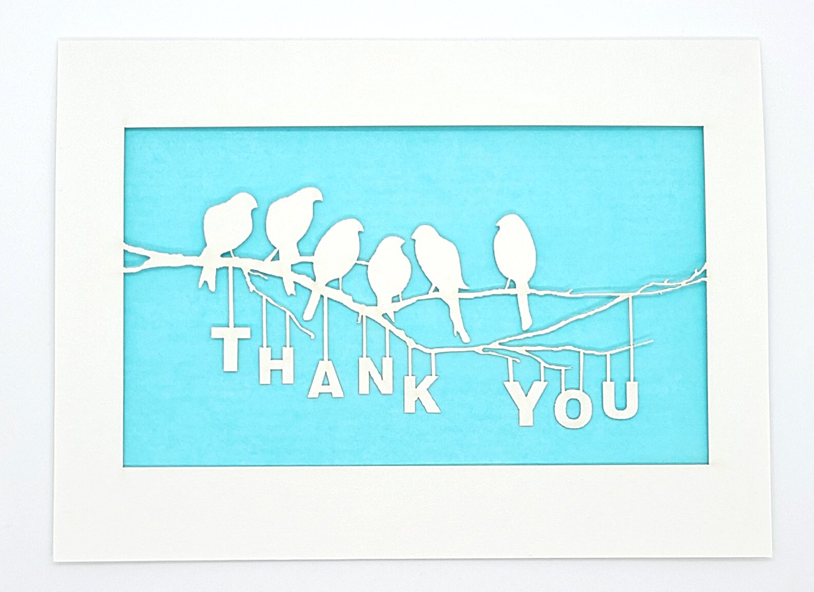 Thank You From the Flock of Birds Laser Cut Greeting Card - Etsy UK